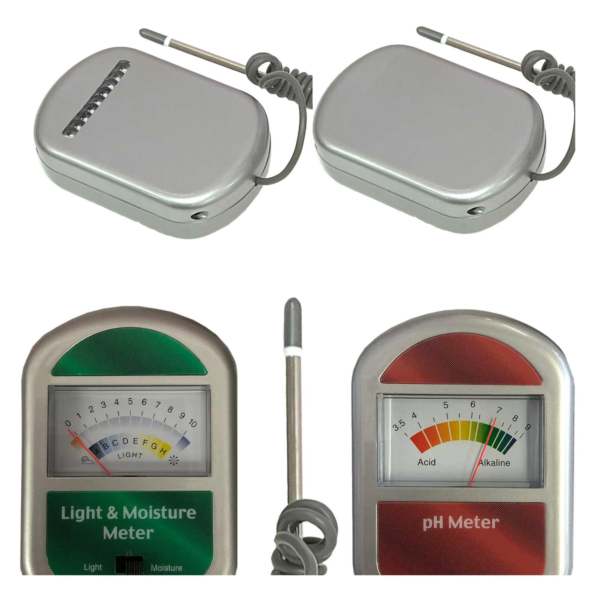 Light and Moisture Meter and pH Meter with Cabled Probes | Brannan