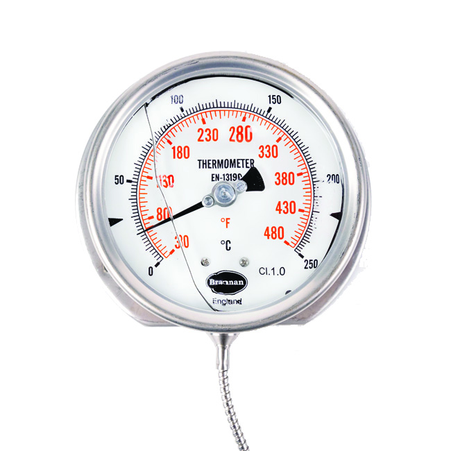 Gas actuated remote reading dial thermometer | Brannan