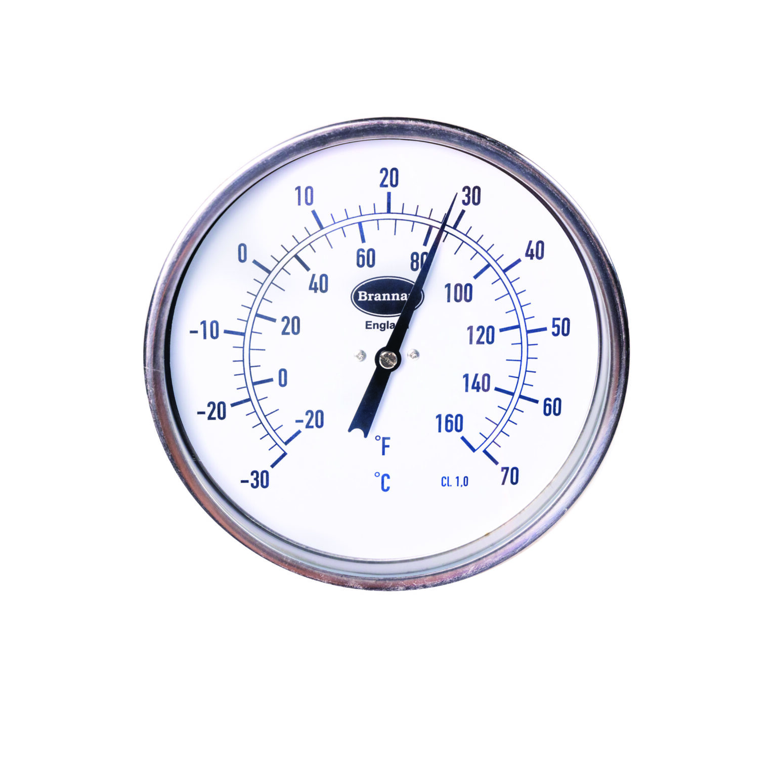 Outdoor stainless steel dial thermometer in heavy duty case | Brannan