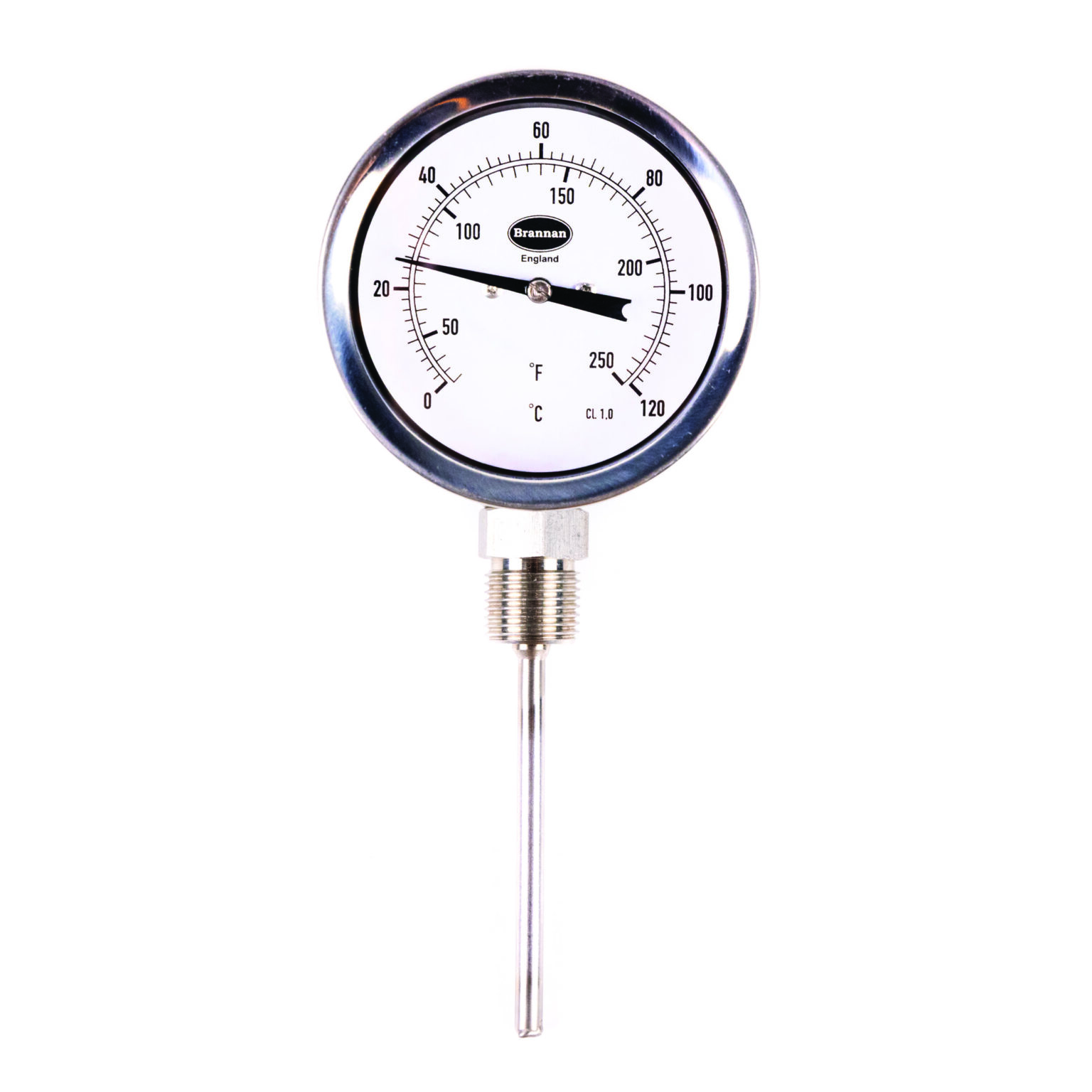 Industrial dial thermometers for HVAC, Marine, and Oil & Gas | Brannan