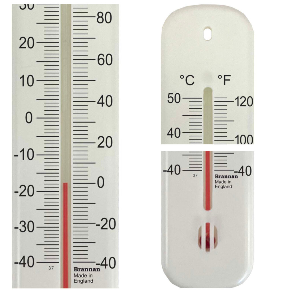 215mm plastic wall thermometer - low range thermometer | Brannan