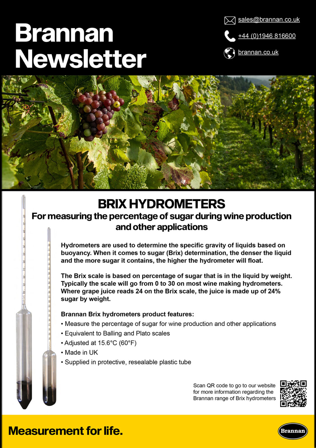Newsletter - Brix Hydrometers | Brannan