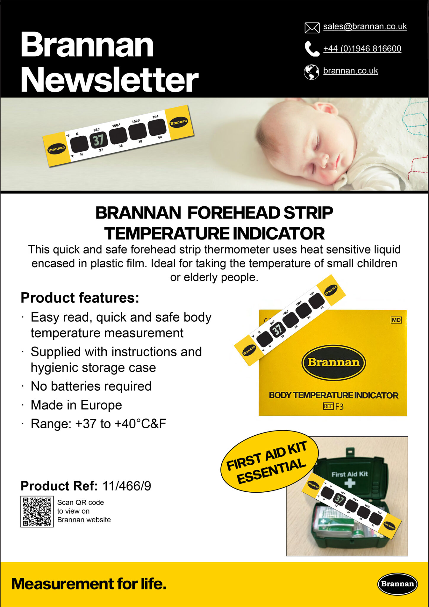 Newsletter - Forehead Strip Temperature Indicator | Brannan