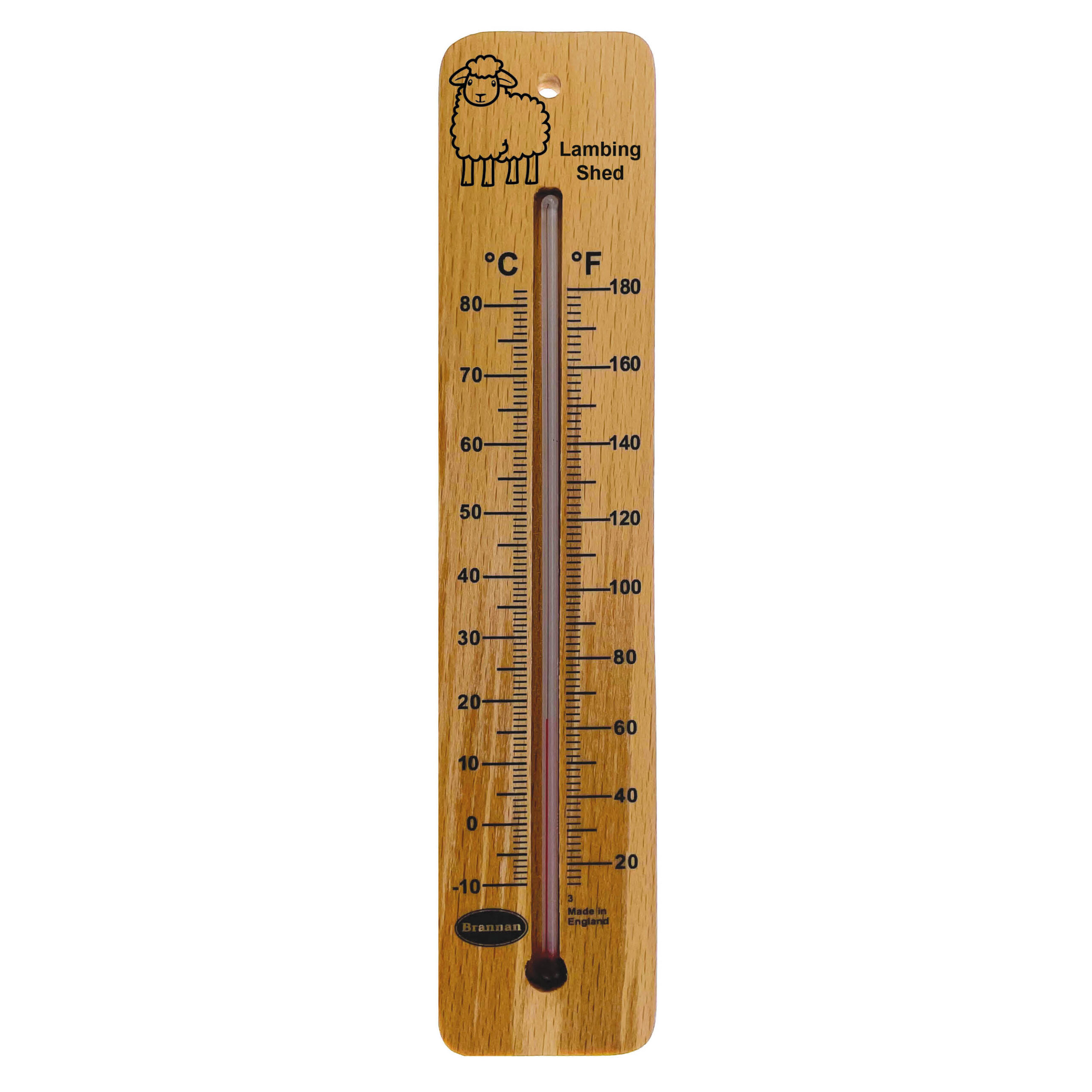 215mm Wood Wall Thermometer - Lambing Shed Design | Brannan